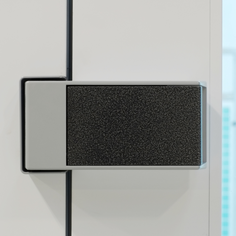 Service Door Handle with Anti-panic Push Button